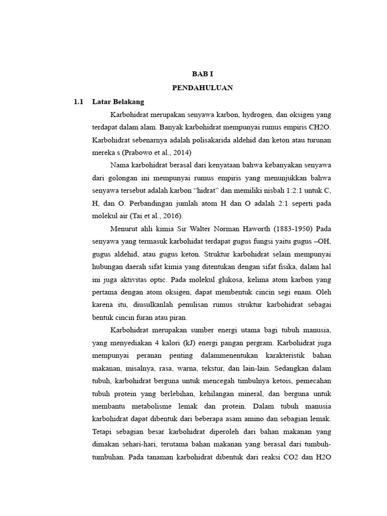 Bab I Babii Identifikasi Karbohidrat | PDF | Sains & Matematika | Teknologi & Rekayasa