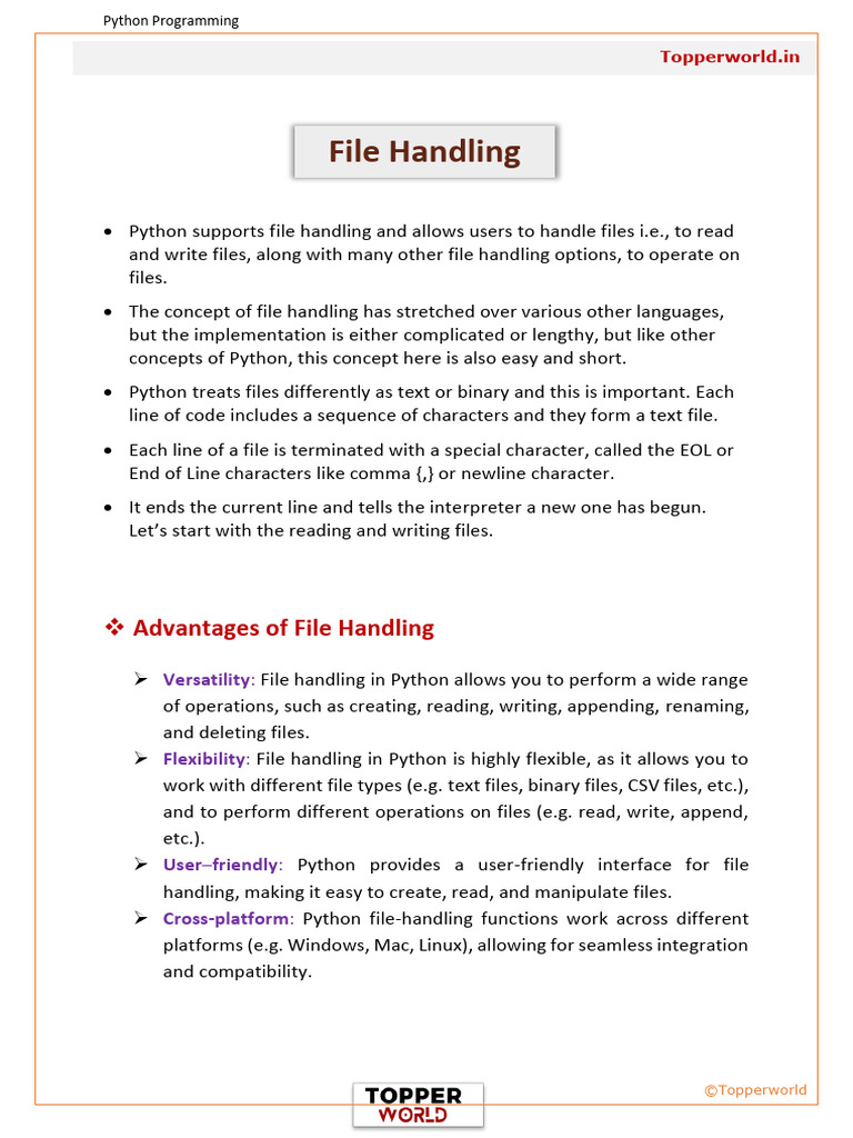 File-Handling-in-Python | PDF | Computer File | Python (Programming Language)