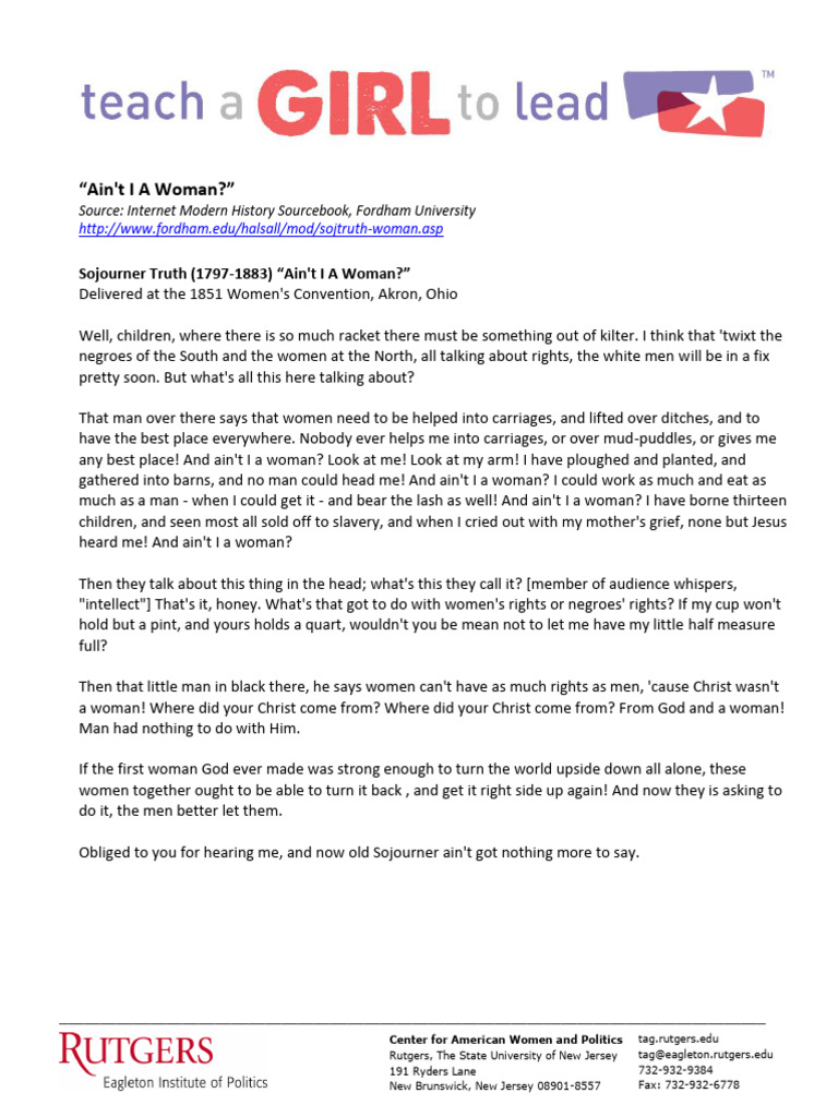 Aint I Woman | PDF