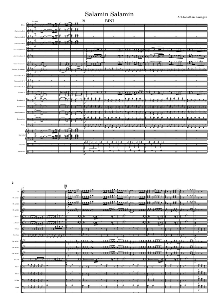Salamin Salamin | PDF | Woodwind Instruments | Musical Compositions