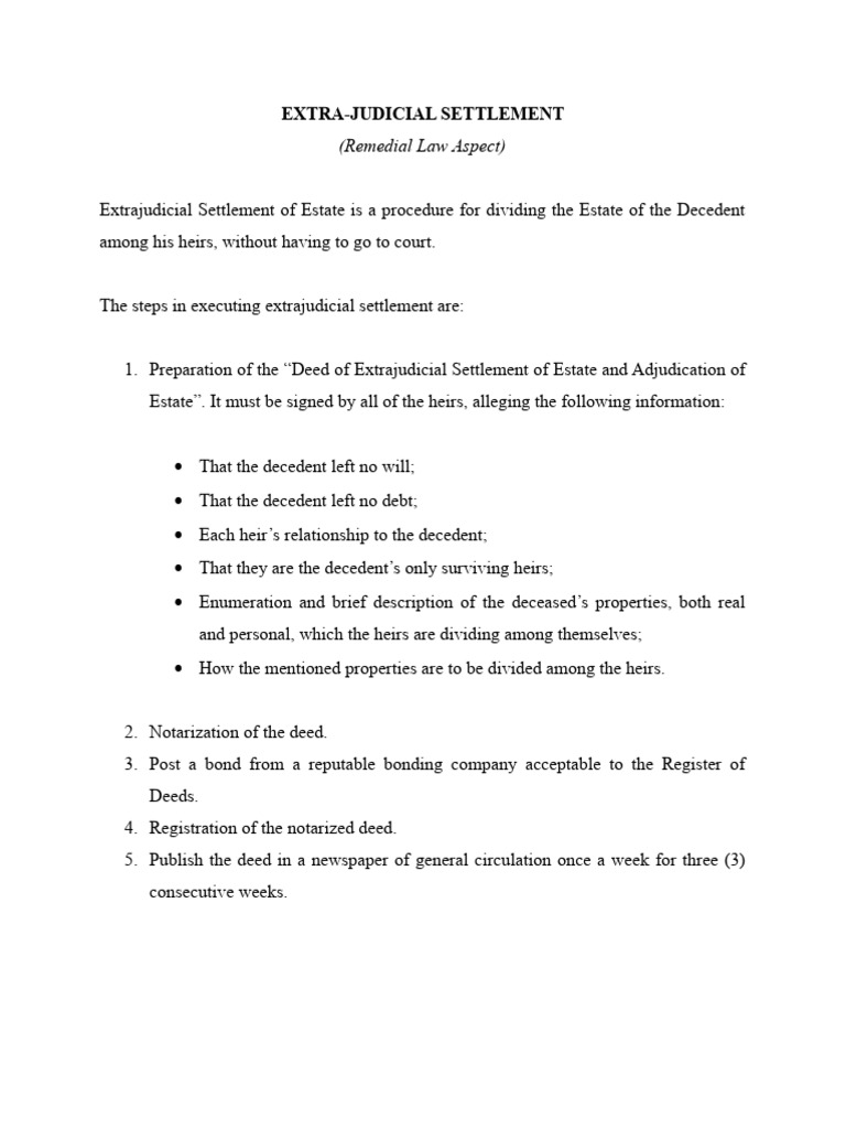 EJS Process (Remedial Law) | Download Free PDF | Deed | Inheritance