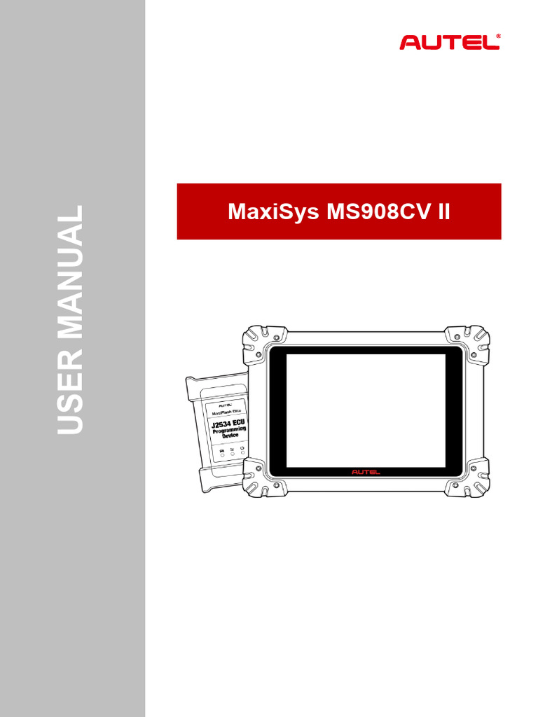 MaxiSys MS908CVII User Manual EN | PDF | Icon (Computing) | Usb