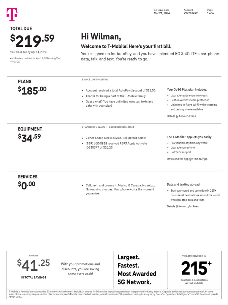 Prueba de Direccion | PDF | Fee | T Mobile Us