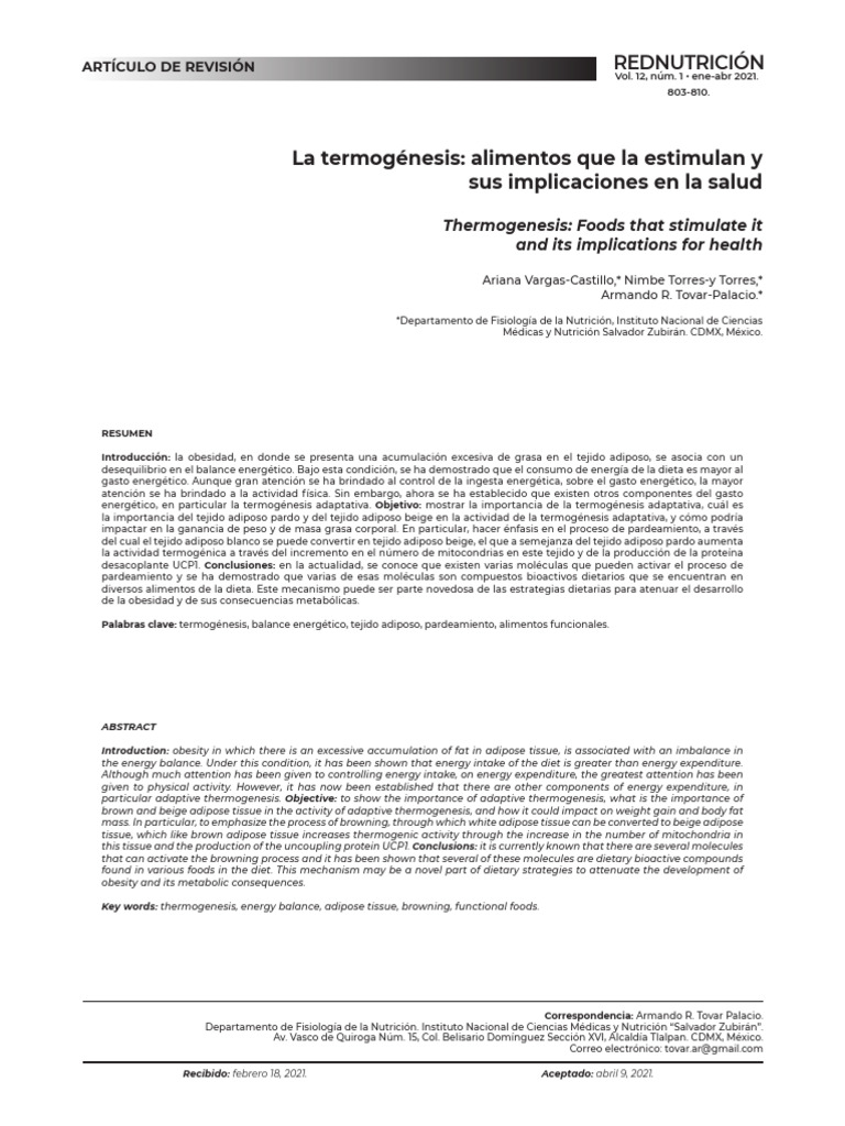 Termogénesis | PDF | Tejido adiposo | Lípido