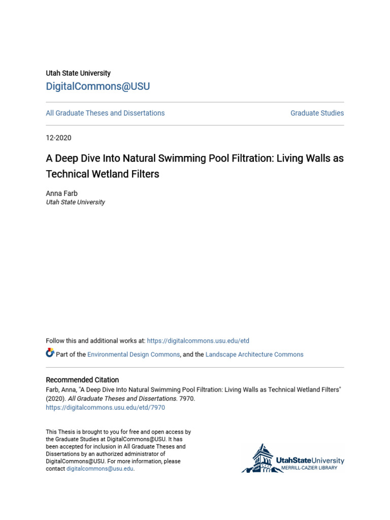 A Deep Dive Into Natural Swimming Pool Filtration - Living Walls A ...