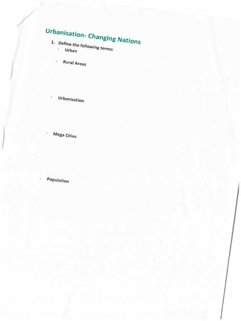 Urbanisation Booklet Pdf