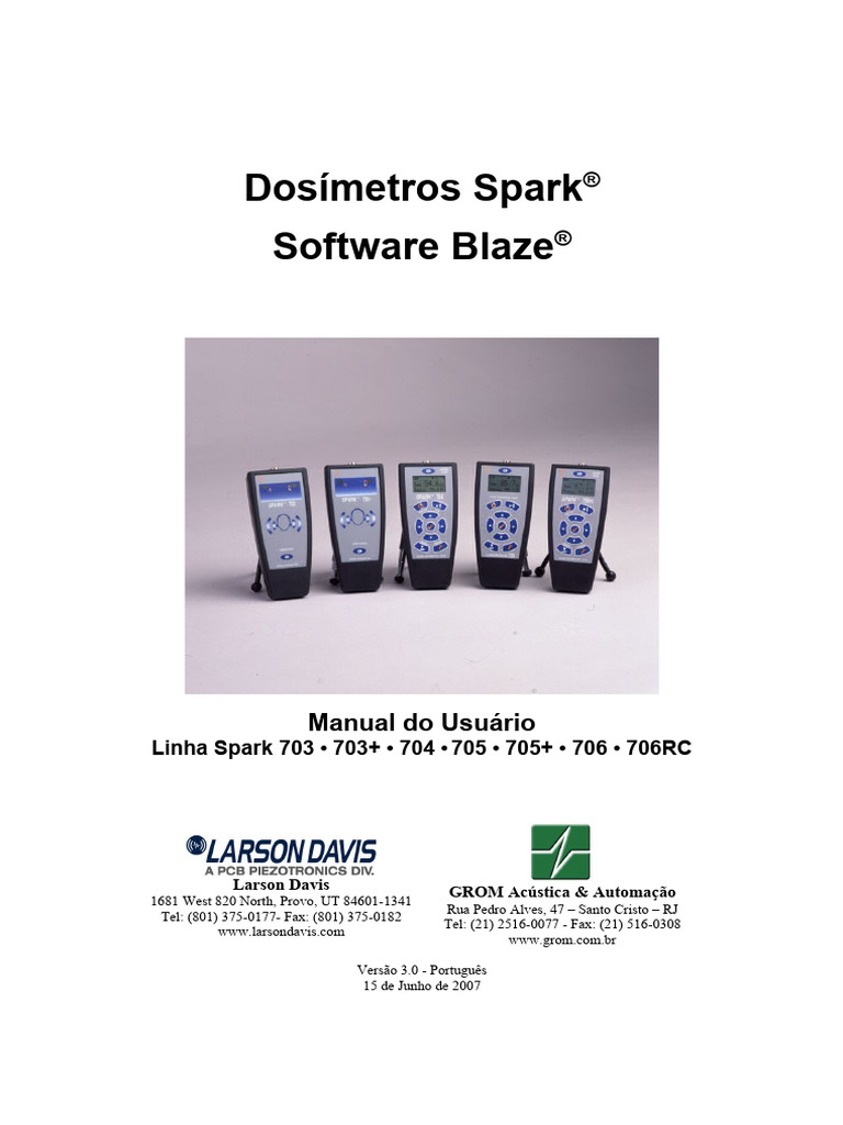 MANUAL LARSON DAVIS SPARK - Versao 3 | PDF | Janela (informática ...