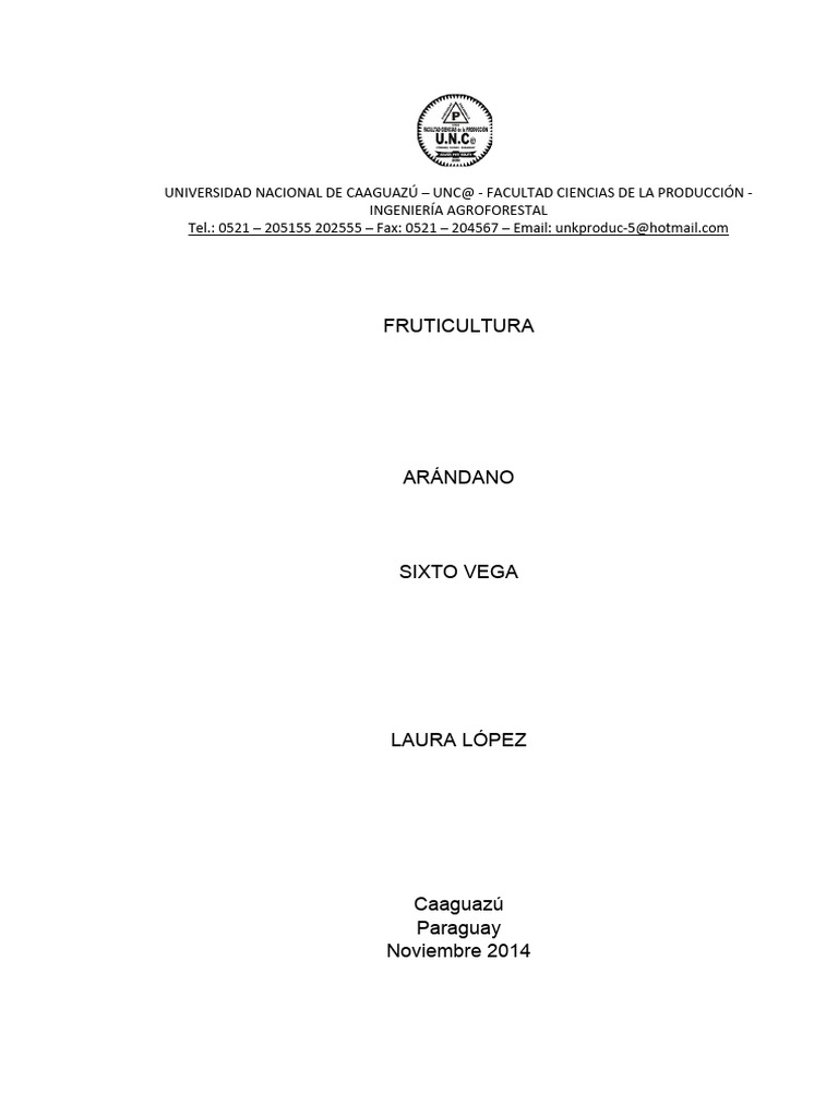 Arandano | PDF | Plantas | Botánica