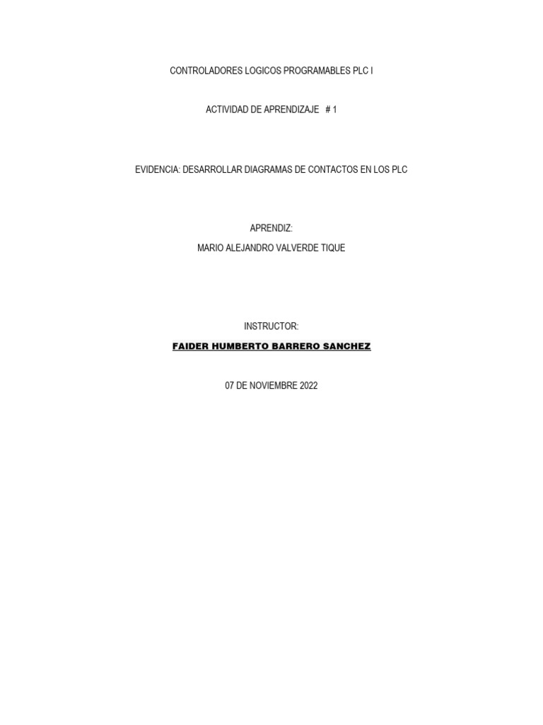 Controladores Logicos Programables Plc I Pdf Lenguaje De Programación Programación De