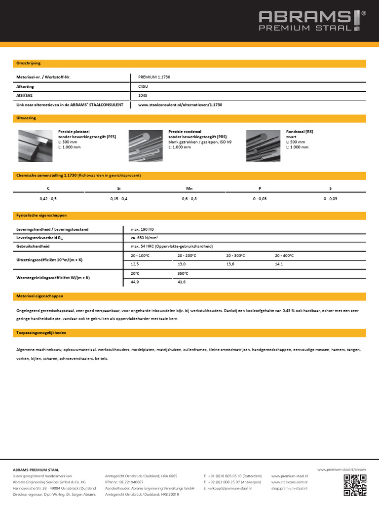 Abrams Premium Staal | PDF