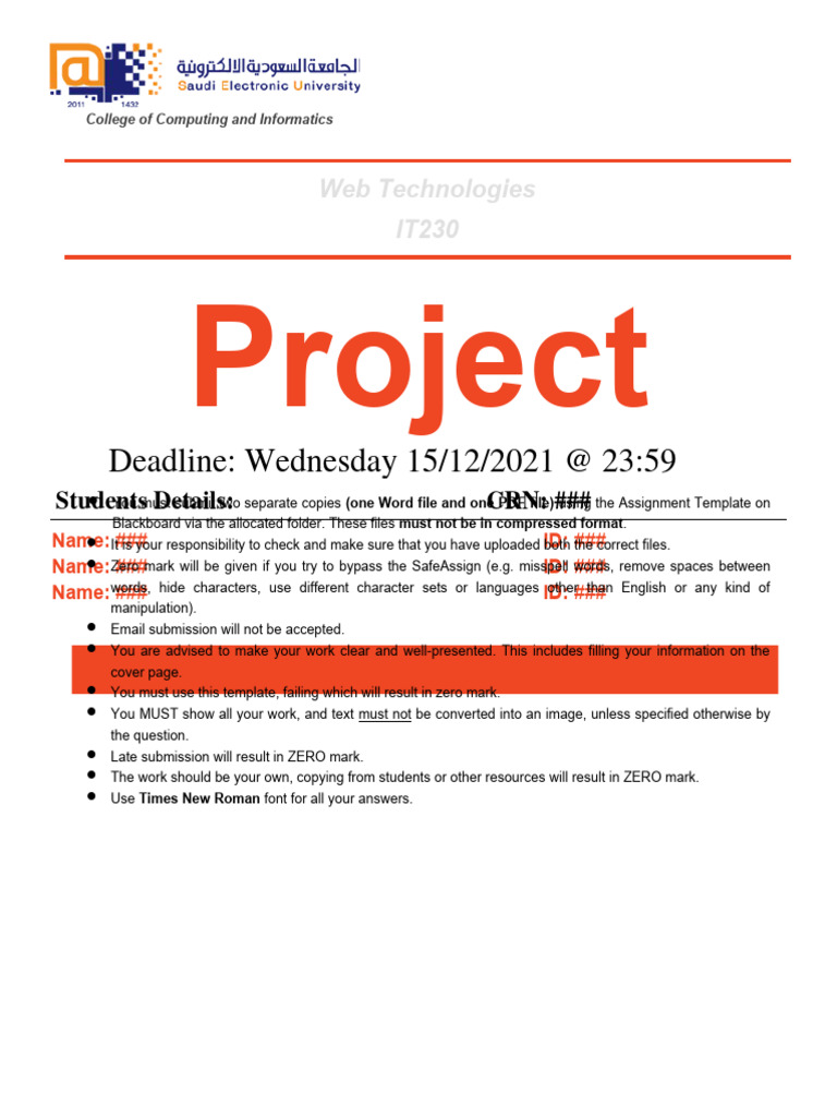 IT230 Project | PDF | World Wide Web | Internet & Web