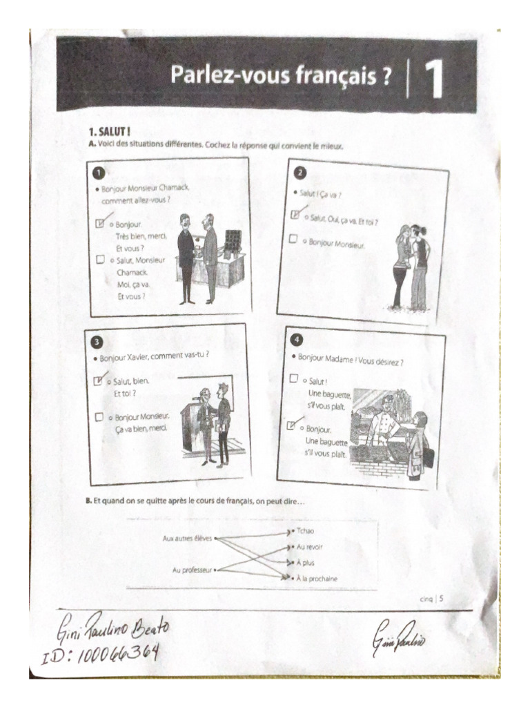 Parlez-Vous Français 1 | PDF