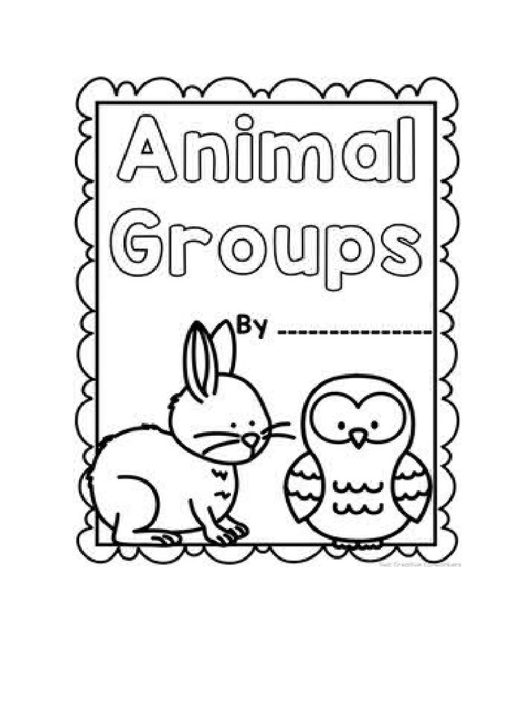 Animal Group Book Project Cover | PDF