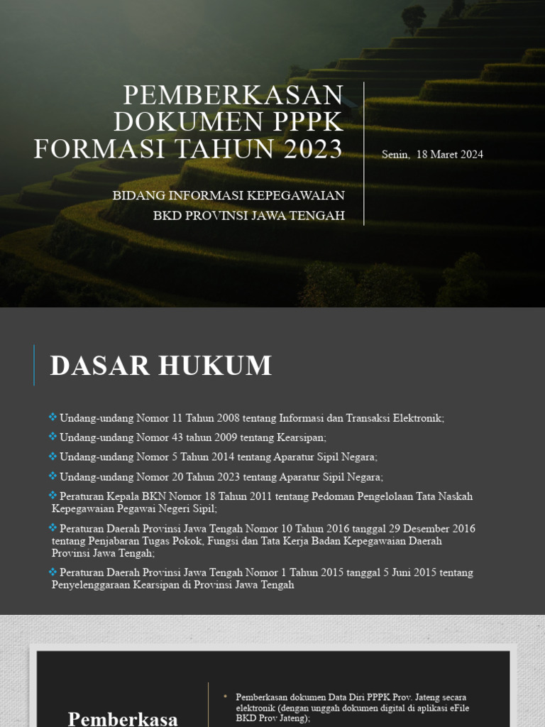 Pemberkasan Dokumen E-File PPPK 2024 | PDF