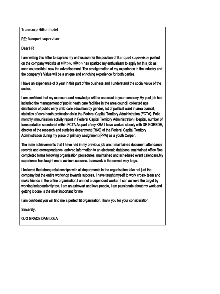 Cover letter-WPS Office | PDF