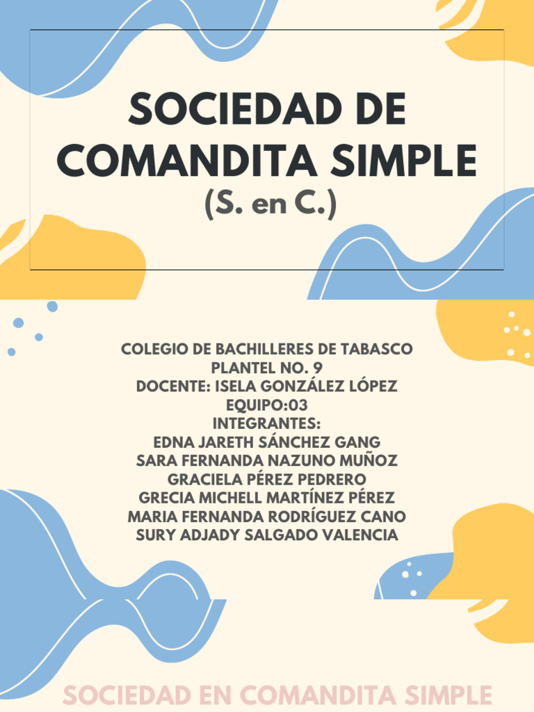 Sociedad en Comandita Simple | PDF | Sociedad de responsabilidad ...