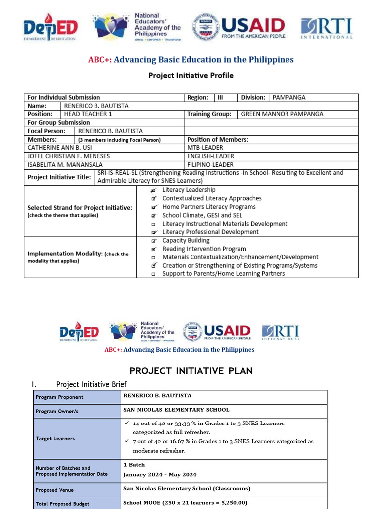 SNES_106157-PIP-2023-2024-FINAL-COPY | PDF | Literacy | Learning