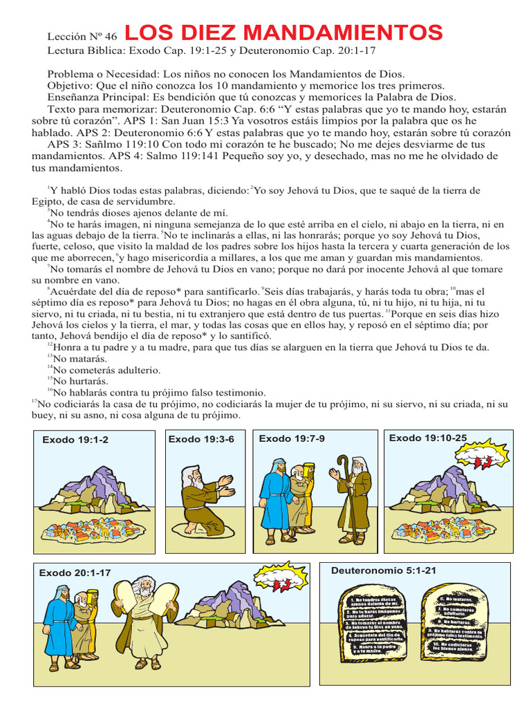 46 Los 10 Mandamientos | PDF | Diez Mandamientos | Creencia religiosa y doctrina