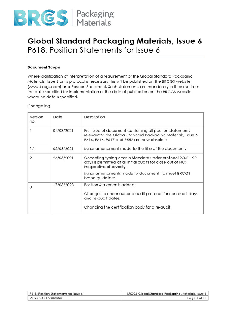 p618 Position Statements For Issue 6 v3 17032023 | PDF ...