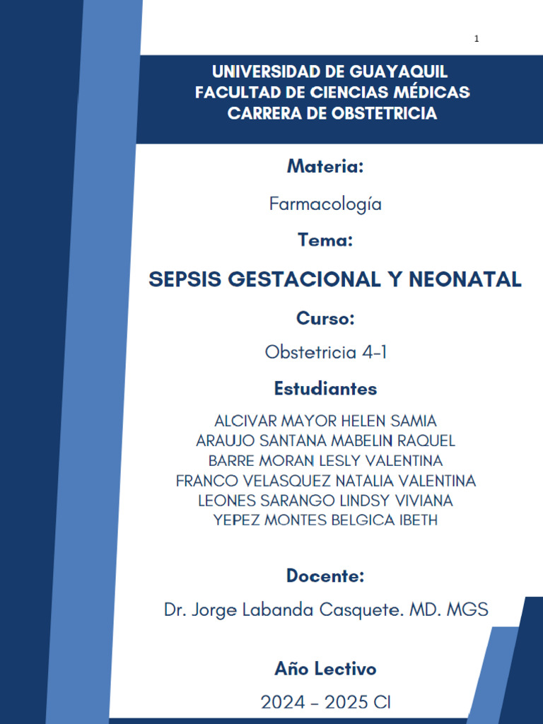 Protocolo de Manejo de Sepsis Obstétrica | PDF | Septicemia ...
