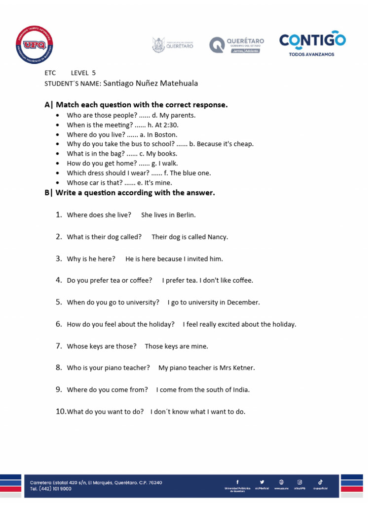 Questions Forms | PDF