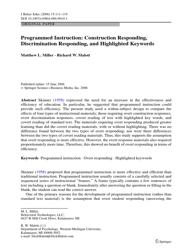 JOBE 15 2006 - Miller e Mallot | PDF