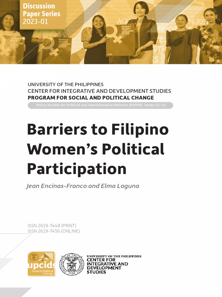 Barriers To Filipino Womens Political Participation Pdf Convention