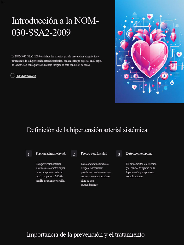 Introduccion A La NOM 030 SSA2 2009 | PDF | Hipertensión | Nutrición