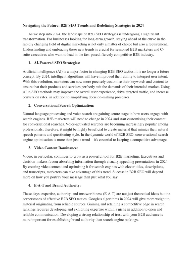 Navigating The Future | PDF | Search Engine Optimization | Artificial ...
