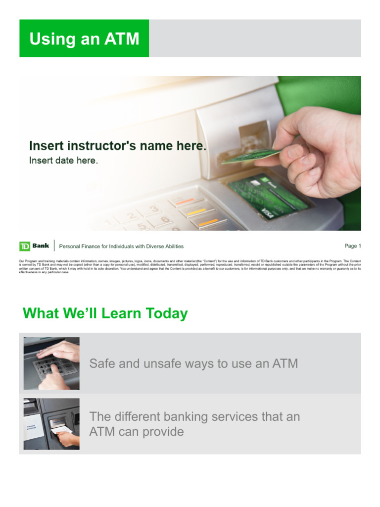 Usinganatm Slides en | PDF | Automated Teller Machine | Personal Identification Number