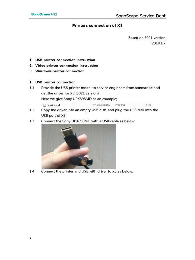 Printer Connection | PDF | Printer (Computing) | Usb