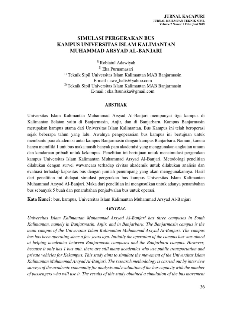 Simulasi Pergerakan Bus Kampus Universit | PDF