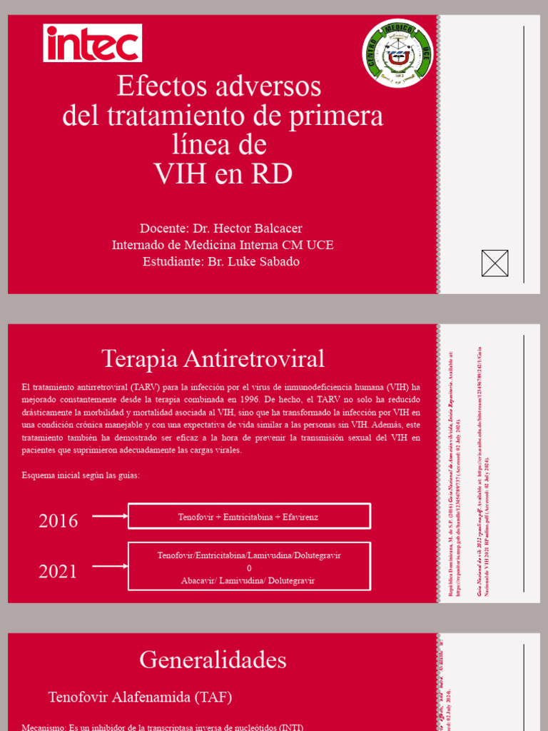 Efectos adversos del tratamiento de primera línea de VIH en RD ...