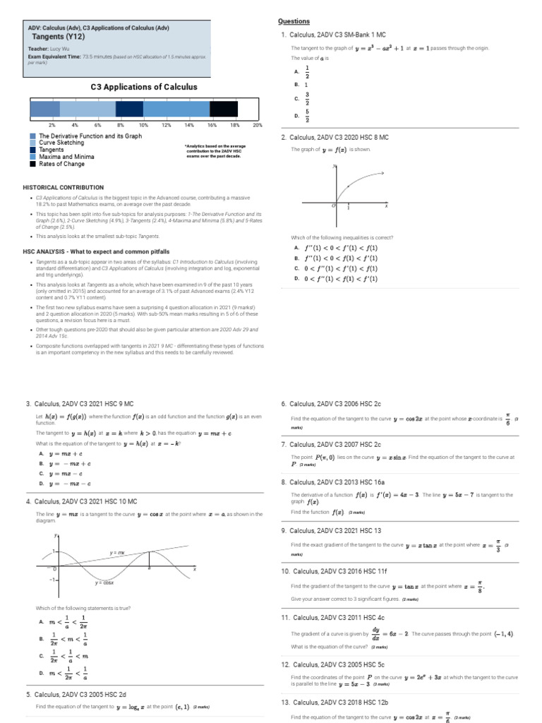 C3 Tangents | PDF