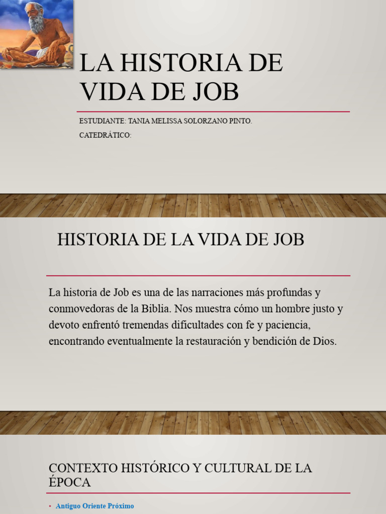 La Historia de Vida de JOB | PDF | Libro de trabajo | Fe