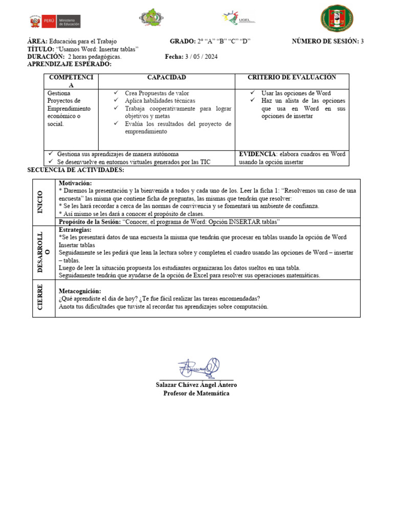Sesion 3 Ept 2024 2° | PDF | Modificación de comportamiento | Aprendizaje