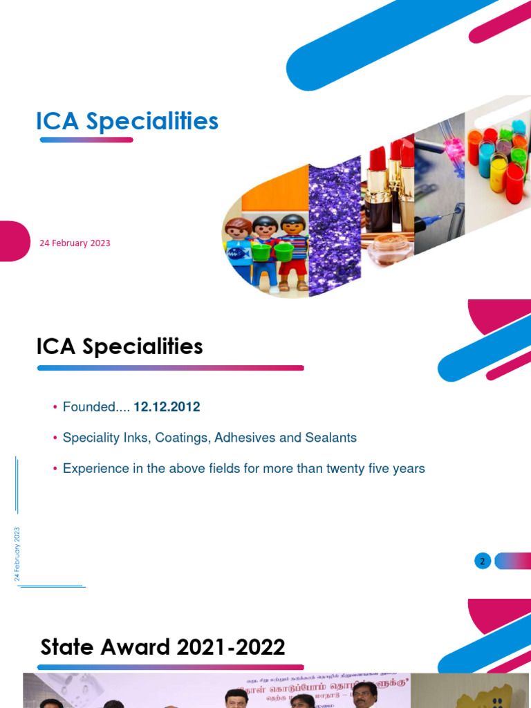 ICA Specialities: Inks, Coatings & Adhesives | PDF | Adhesive | Plastic
