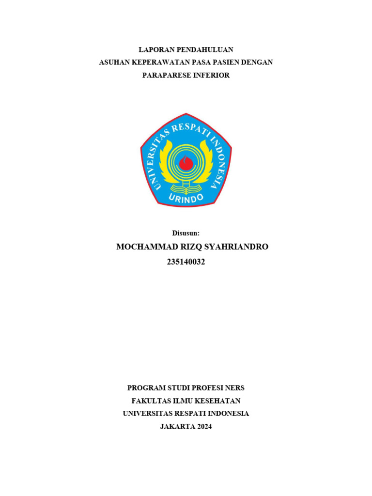 Asuhan Keperawatan Paraparese Inferior | PDF