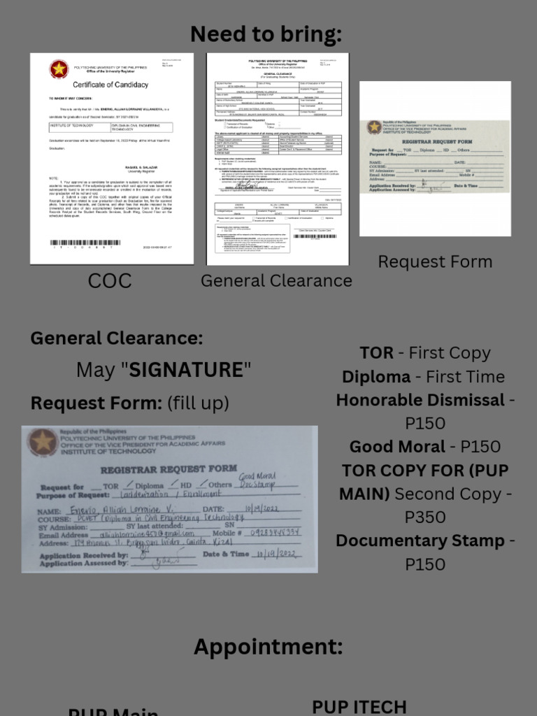 Process in Getting Documents | PDF