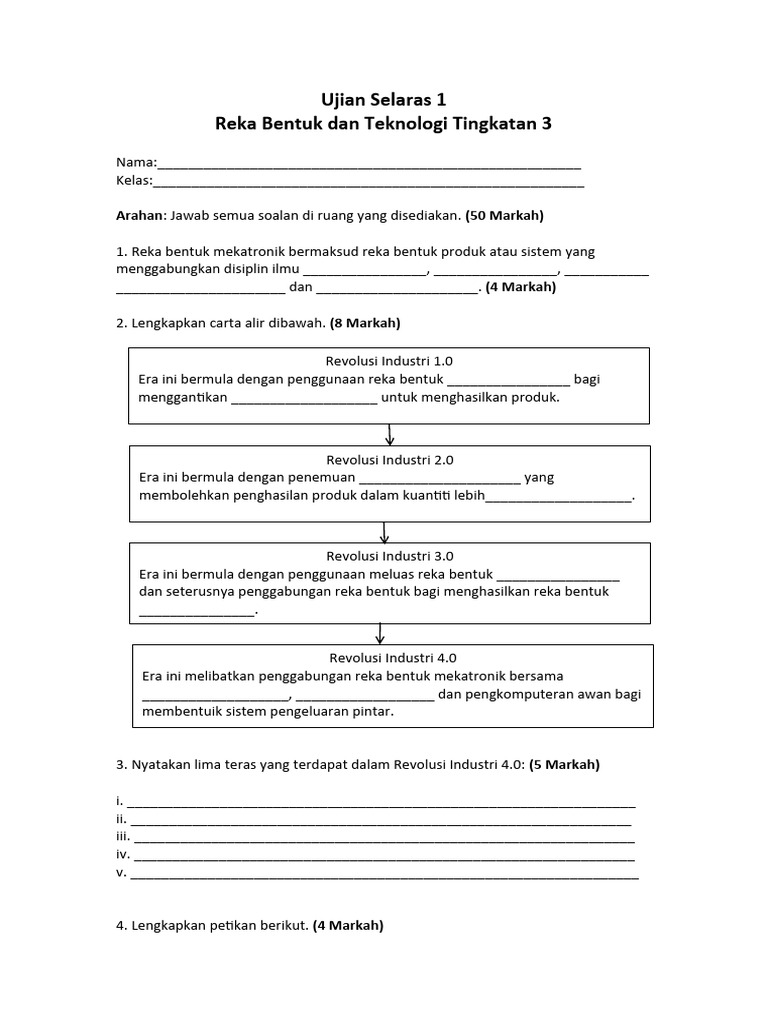 Ujian Selaras 1 RBT F3 | PDF