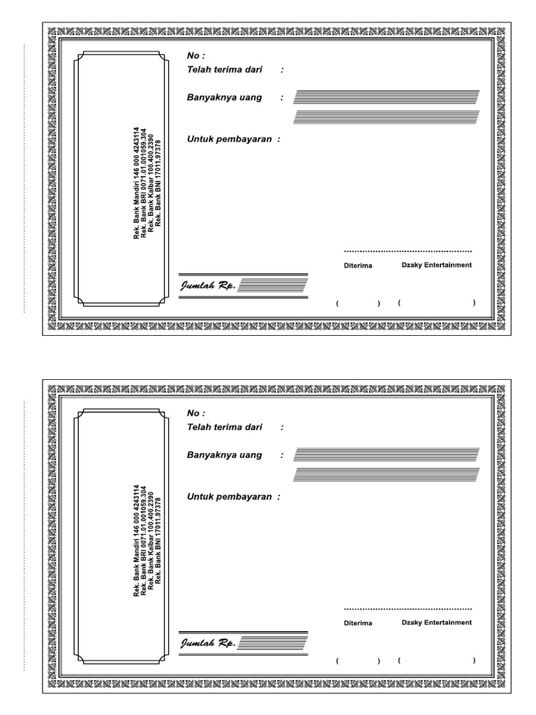 Master Dzaky Nota (Keterangan Dalam File) | PDF