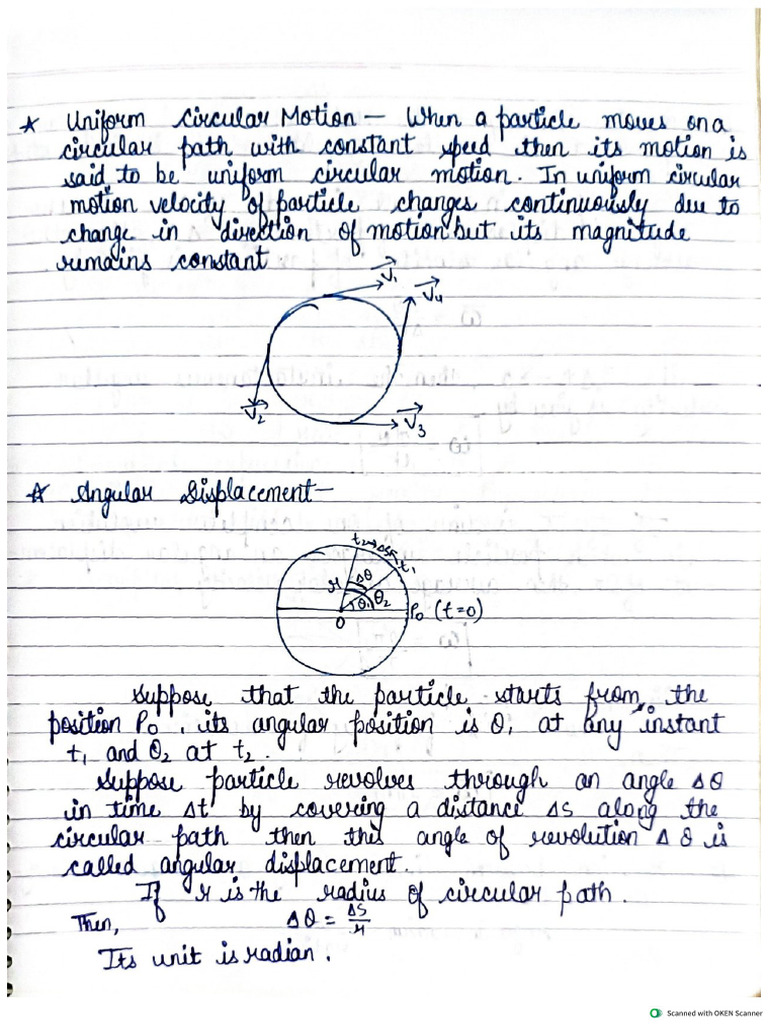 Uniform Circular Motion | PDF