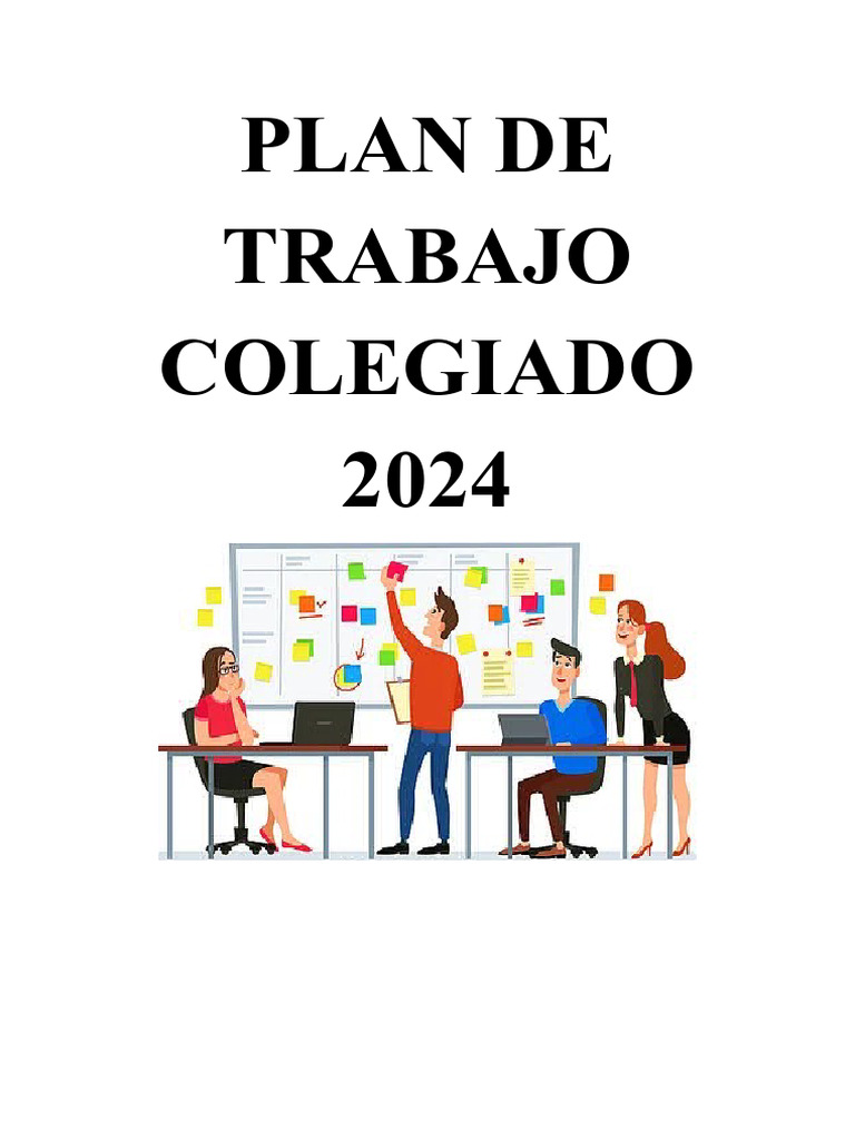 Plan de Trabajo Colegiado 2024 | PDF | Evaluación
