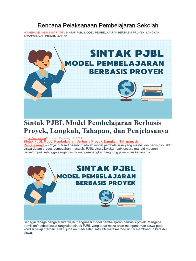 Parman, SINTAK PEMBUATAN MODUL AJAR PJBL | PDF