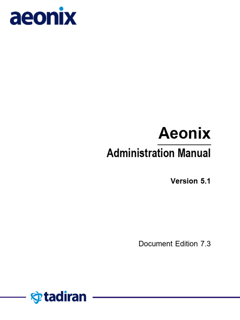 Aeonix Administration Manual - Version 51 Edition 73 | PDF | Session ...
