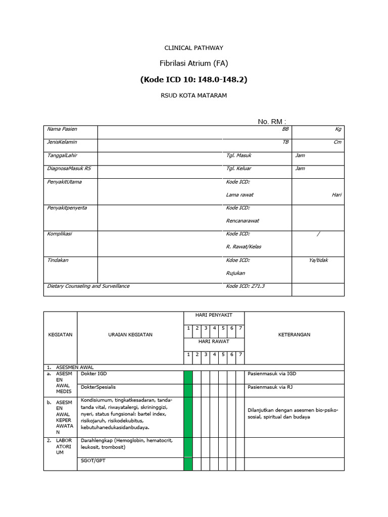 CLINICAL PATHWAY - AF | PDF
