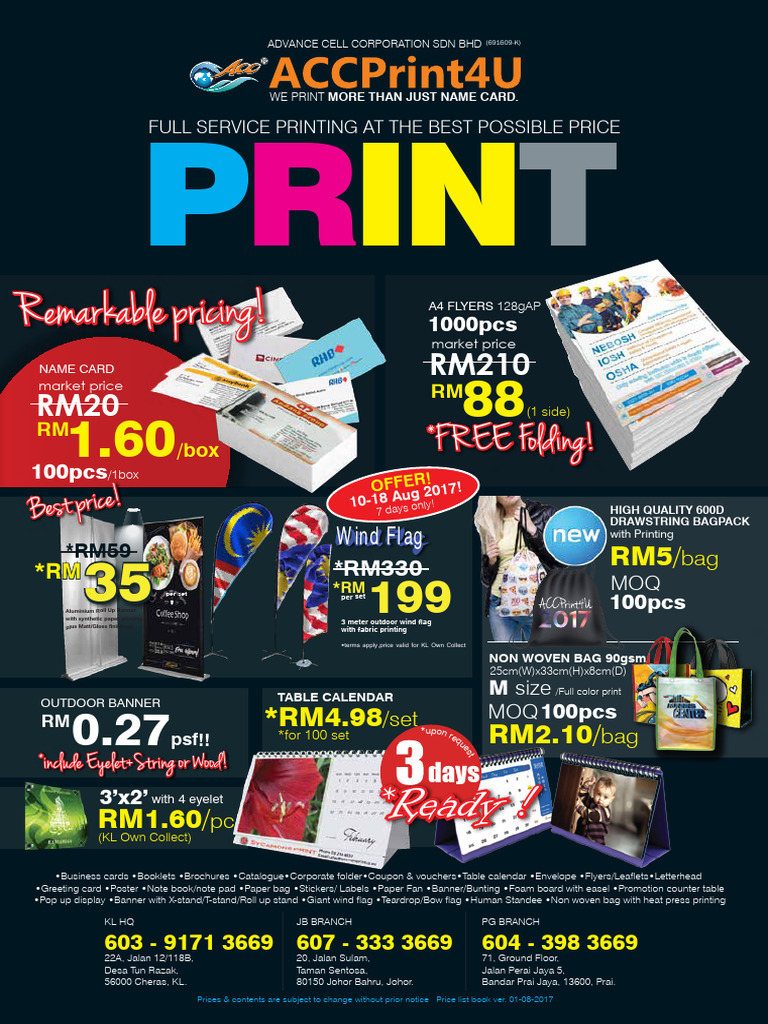 Comprehensive Printing Services Overview | PDF