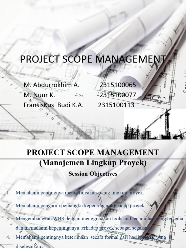 Kelompok 7 - Project Scope Management | PDF | Project Management | Projects