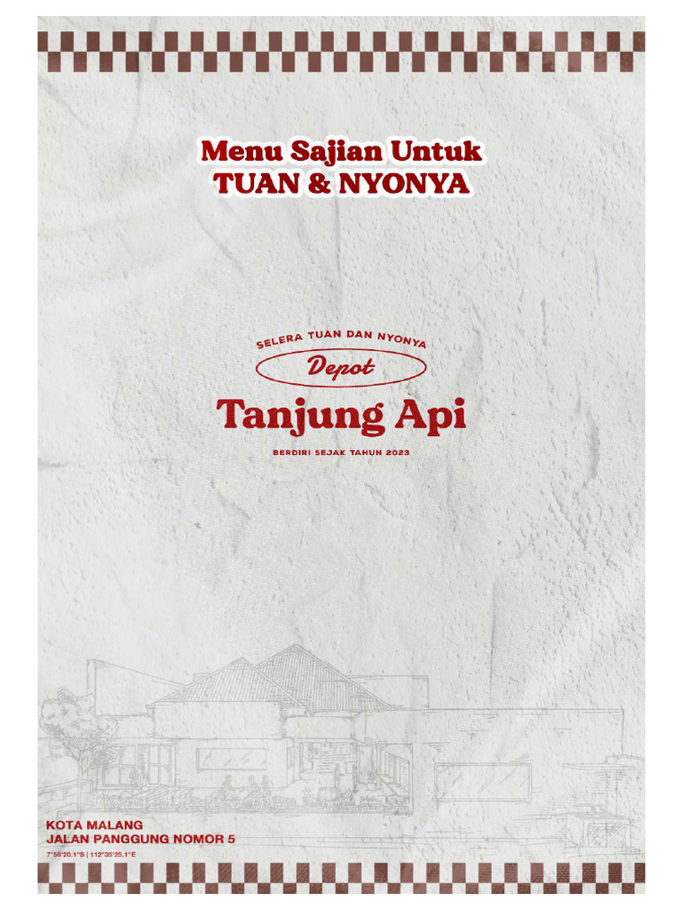 Menu Depot Tanjung Api 2024 | PDF