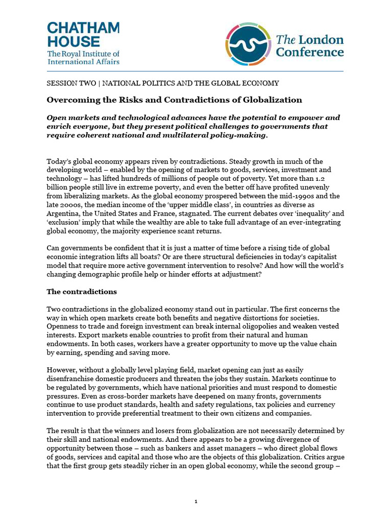 London Conference 2015 - Background Paper - Session Two | PDF ...